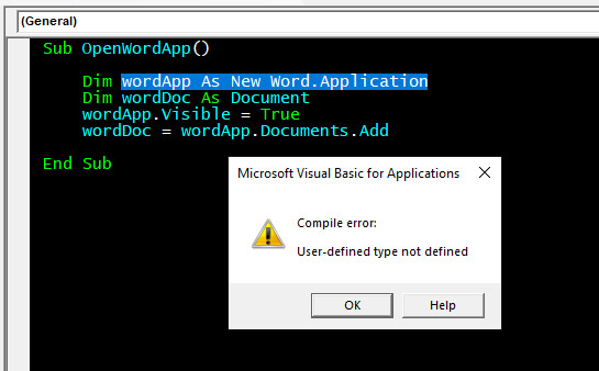 Cách sử dụng hàm CreateObject để thiết lập tham chiếu trong VBA Excel