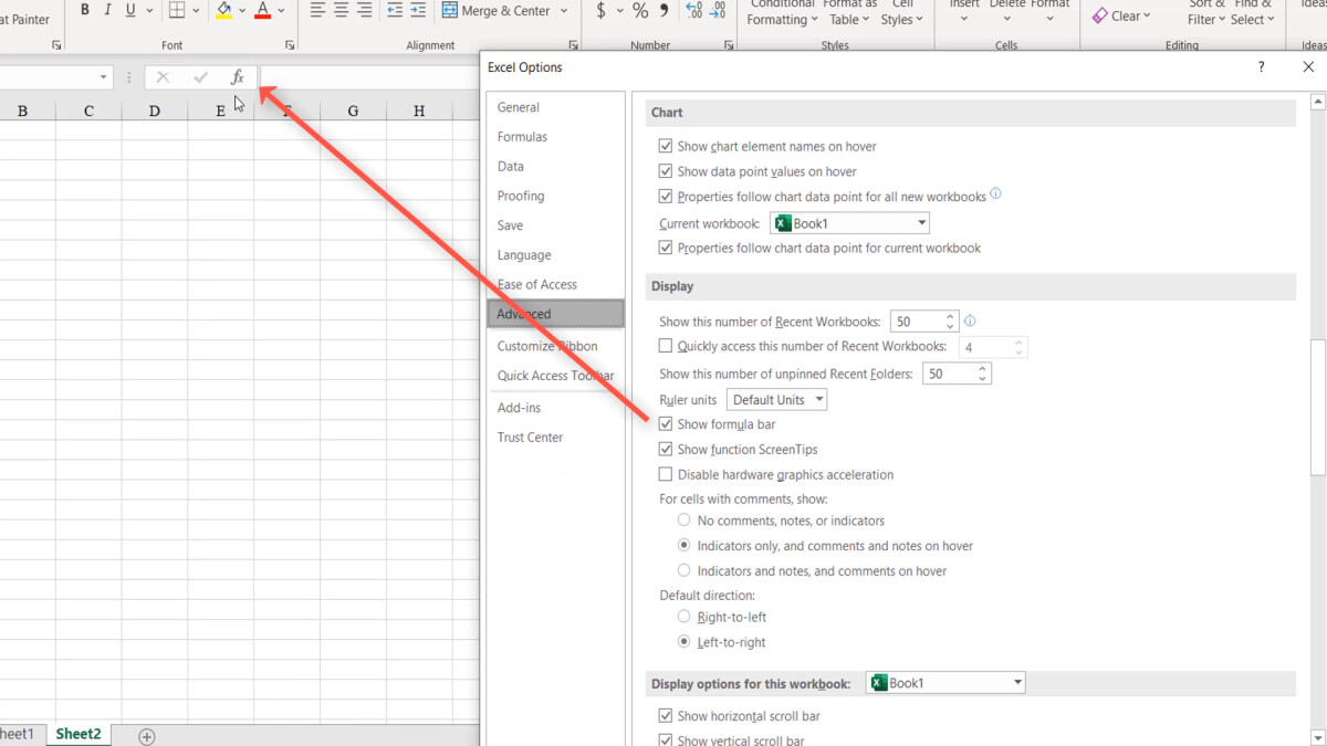Tìm hiểu về Tùy chọn trong Excel và những thiết lập thường gặp
