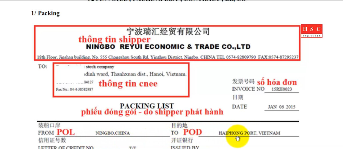 Packing và hóa đơn thương mại Invoice trong Logistics là gì? - Kỳ Cúc Cu