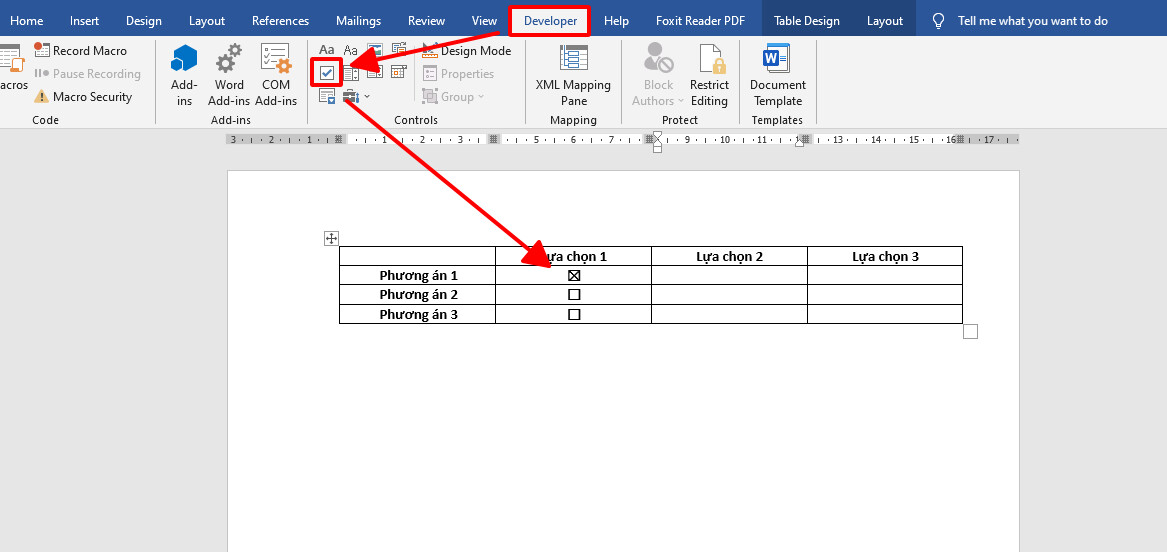 Hướng dẫn cách tạo Checkbox (hộp kiểm) trong Microsoft Word