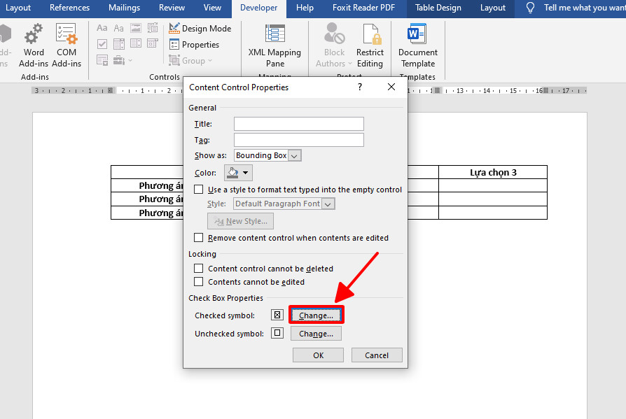 Hướng dẫn cách tạo Checkbox (hộp kiểm) trong Microsoft Word
