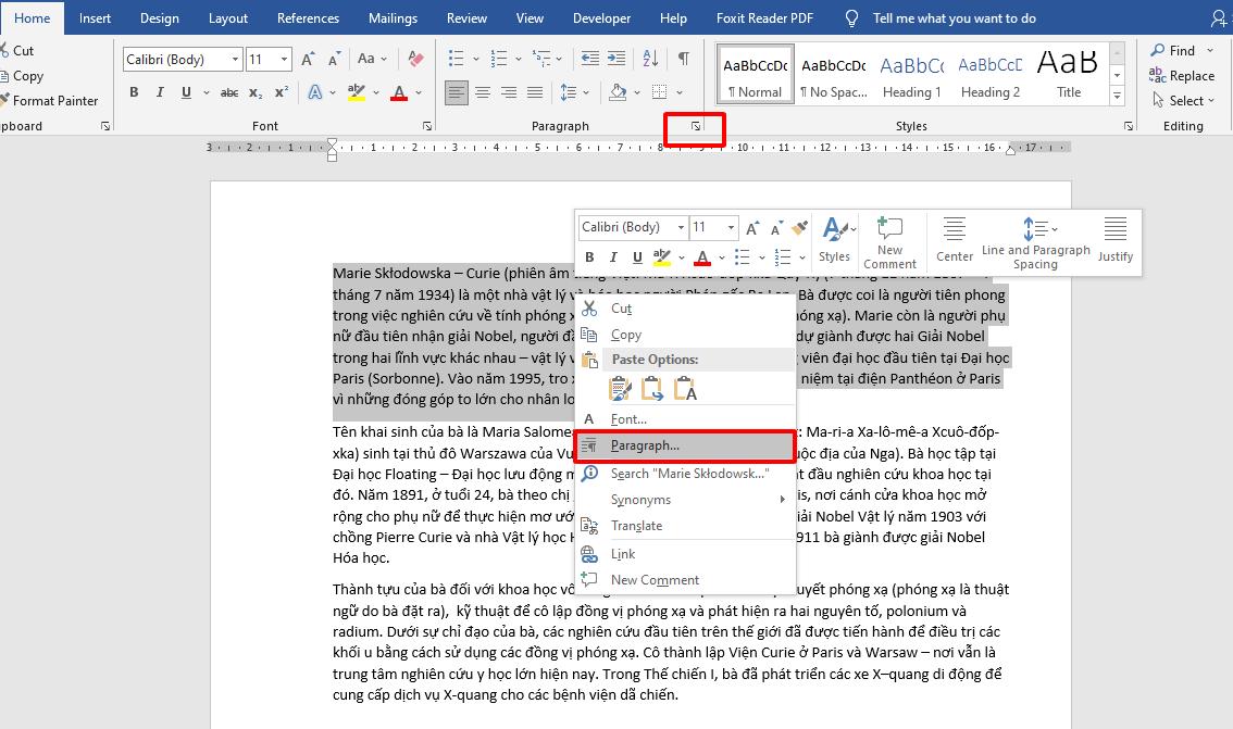 Cách căn chỉnh khoảng cách dòng và đoạn trong Microsoft Word