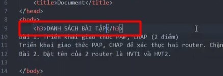 Bài tập thực hành với các thẻ định dạng chữ trong HTML
