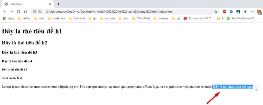Tìm hiểu chi tiết về các thẻ định dạng chữ (Text) trong HTML