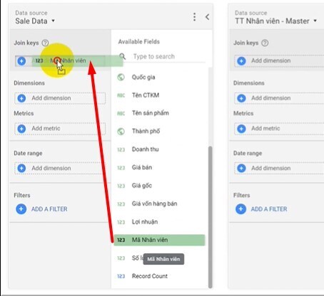 Hướng dẫn chi tiết cách Blend Data trong Google Data Studio