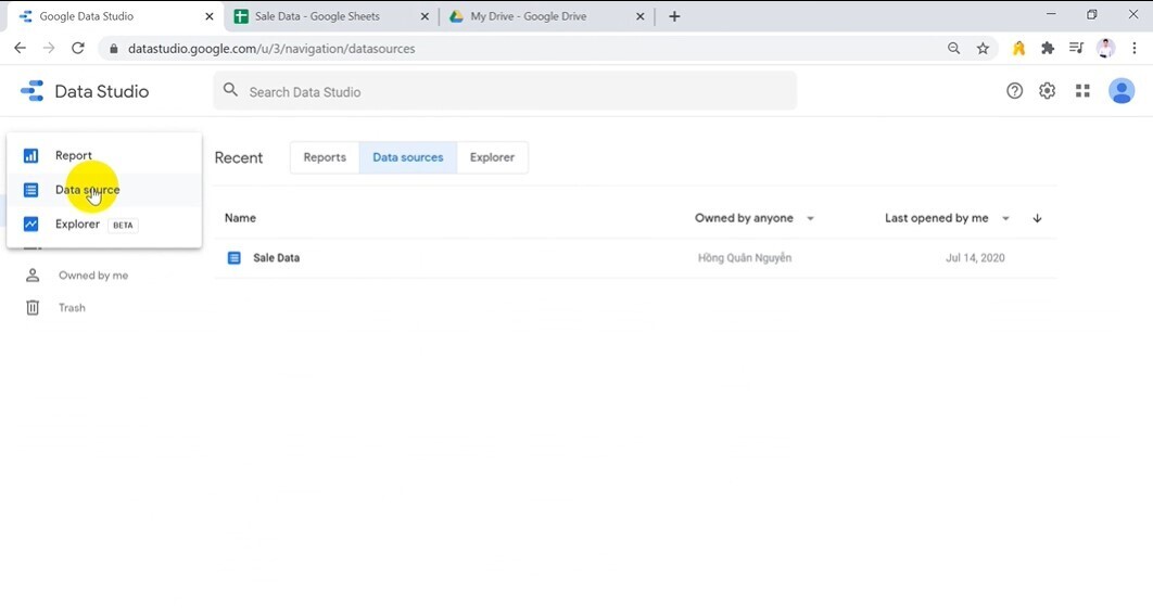 Hướng dẫn chi tiết cách Blend Data trong Google Data Studio