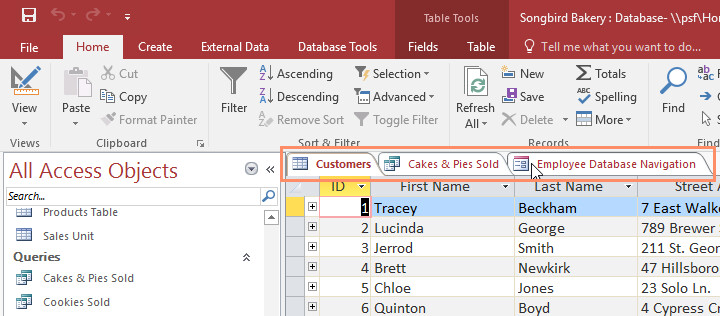 Cách quản lý dữ liệu Database và các đối tượng trong Access 2016