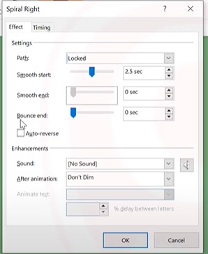 Hiệu ứng Powerpoint dạng di chuyển: Custom Path và các Path khác