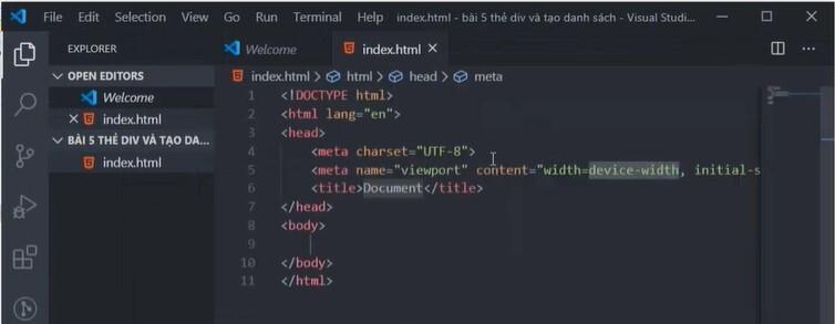 Hướng dẫn cách dùng thẻ div và cách tạo danh sách trong HTML