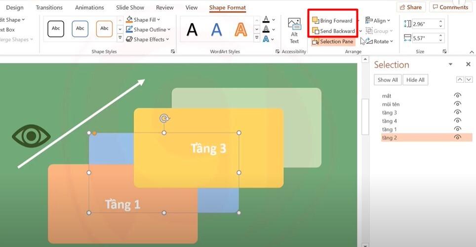 Cách dùng Selection Pane quản lý đối tượng trong Powerpoint