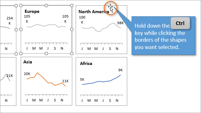 Hướng dẫn 5 cách chọn nhiều hình Shapes cùng lúc trong Excel