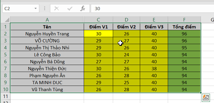 Hướng dẫn 4 cách bôi đen trong Excel đơn giản và nhanh chóng