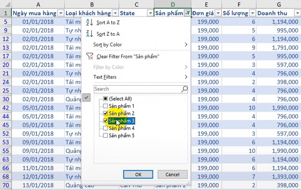 Hướng dẫn cách tạo bảng trong Excel với Format As Table