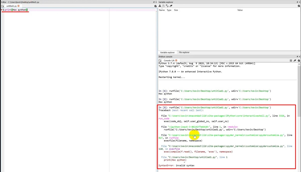 Keyword và những câu lệnh đầu tiên trong lập trình Python