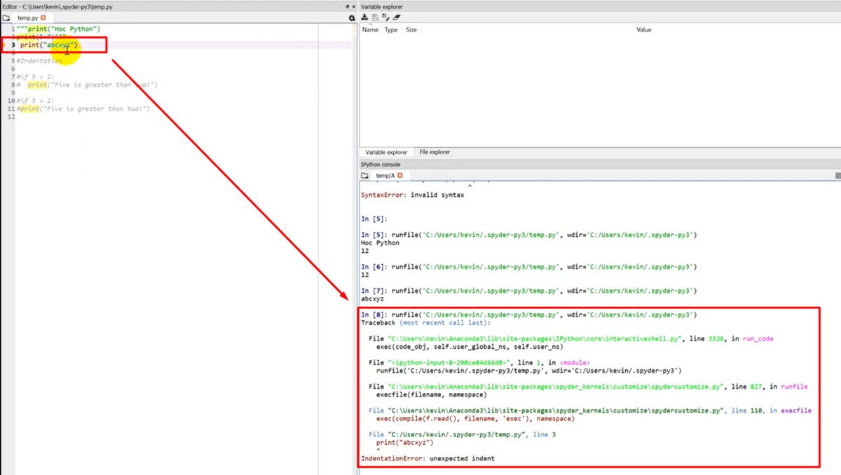 Lưu ý quan trọng và những quy tắc đầu tiên trong Python