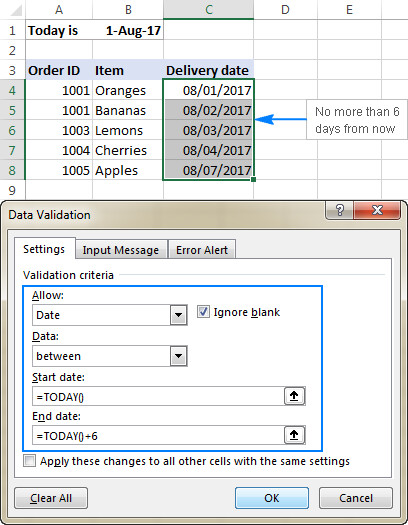 Cách sử dụng và khắc phục lỗi Xác thực dữ liệu (Data Validation) trong ...