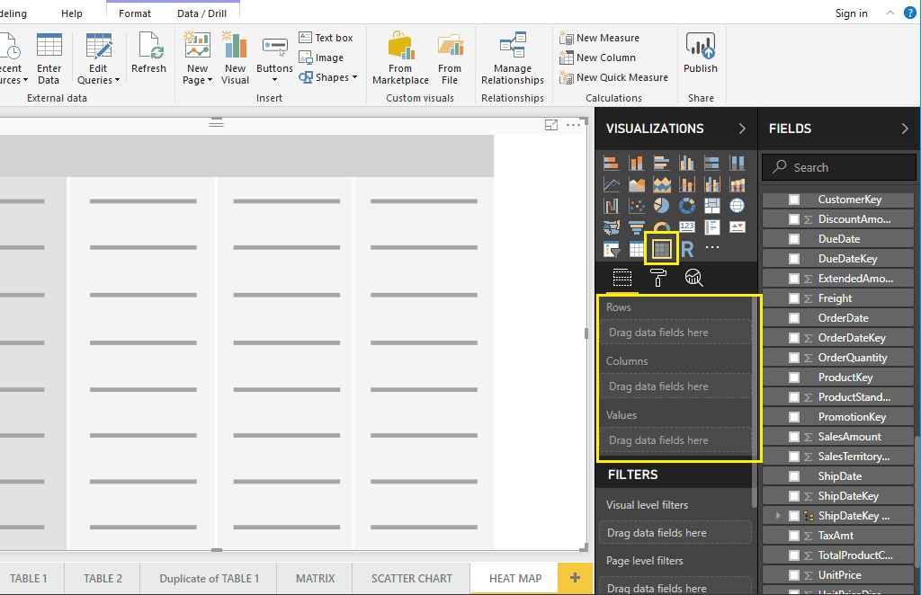 Cách sử dụng Heat Map trong Power BI