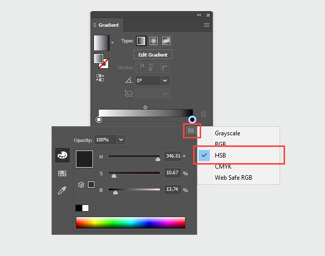 Hướng dẫn sử dụng công cụ đổ màu Gradient Tool trong illiustrator