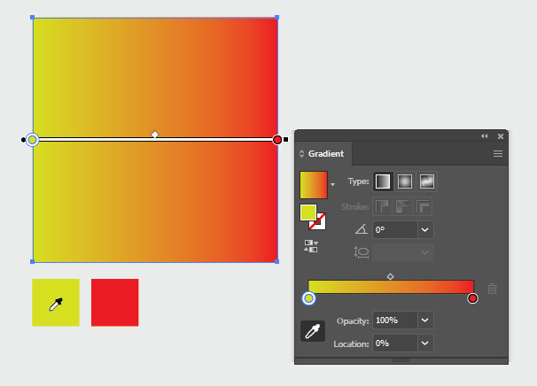 Hướng dẫn sử dụng công cụ đổ màu Gradient Tool trong illiustrator