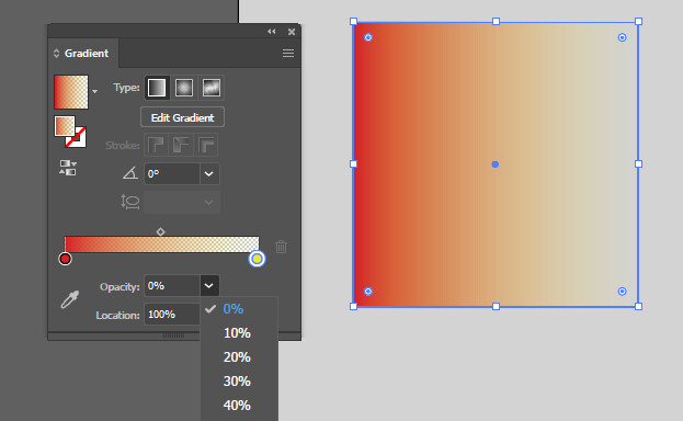 Hướng dẫn sử dụng công cụ đổ màu Gradient Tool trong illiustrator