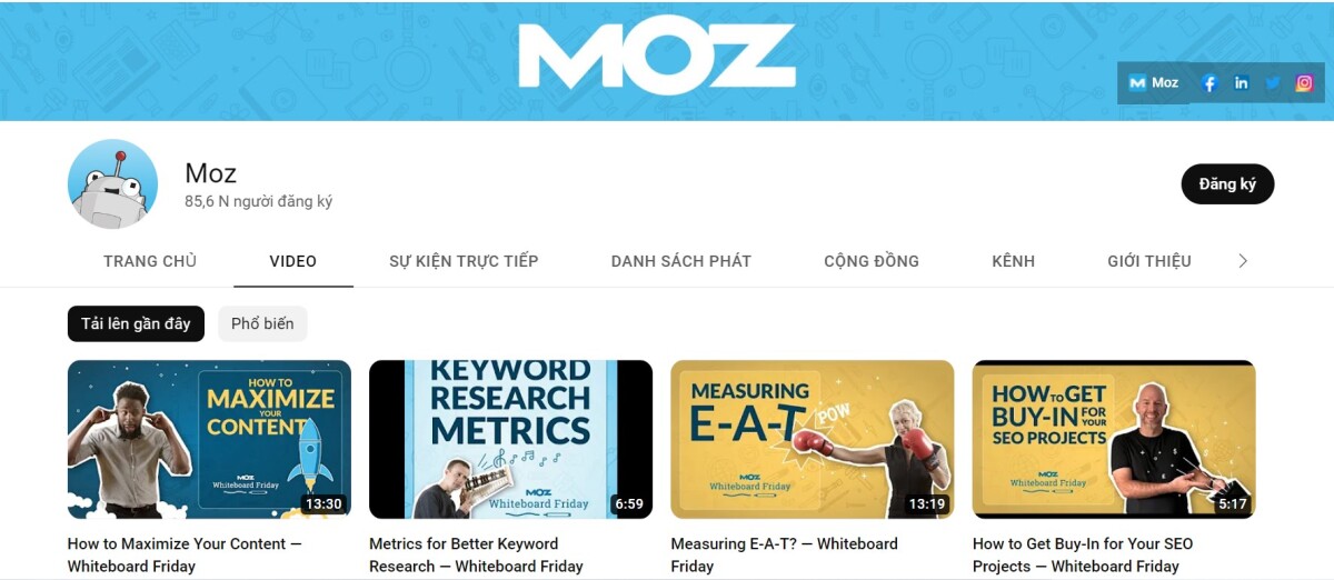 5 kênh youtube tự học Digital Marketing hoàn toàn miễn phí