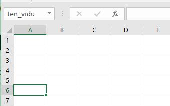 Cách sử dụng Name Box trong Excel để quản lý dữ liệu theo tên