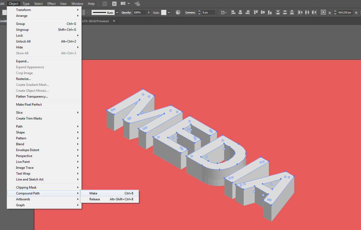 Hướng Dẫn Thiết Kế Hiệu ứng Chữ 3d Trong Illustrator Cực đơn Giản 