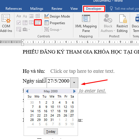 Hướng dẫn cách tạo Form trong Word vô cùng đơn giản