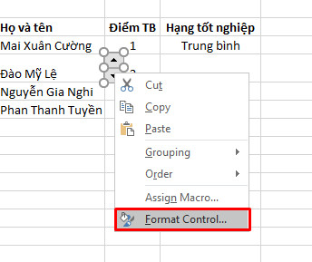 Hướng dẫn cách tạo và sử dụng Form Controls trong Excel