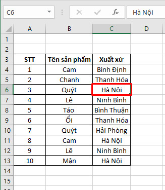 Sử dụng Conditional Formatting trong Excel để tìm giá trị trùng lặp