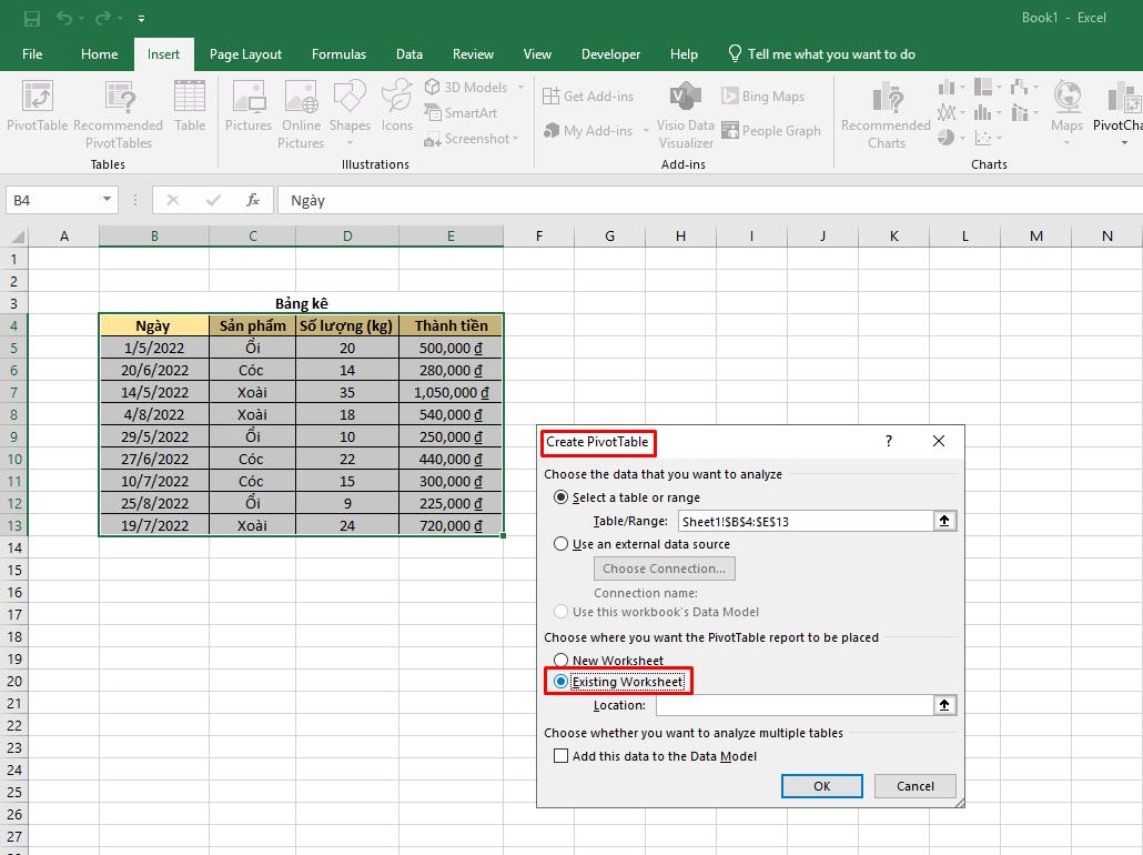 Hướng dẫn chi tiết cách sử dụng Pivot Table để thống kê dữ liệu