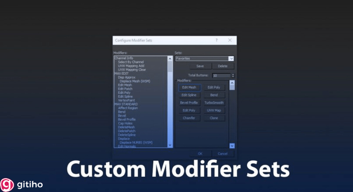 Tổng hợp các lệnh Modify trong 3Ds Max hay được sử dụng nhất