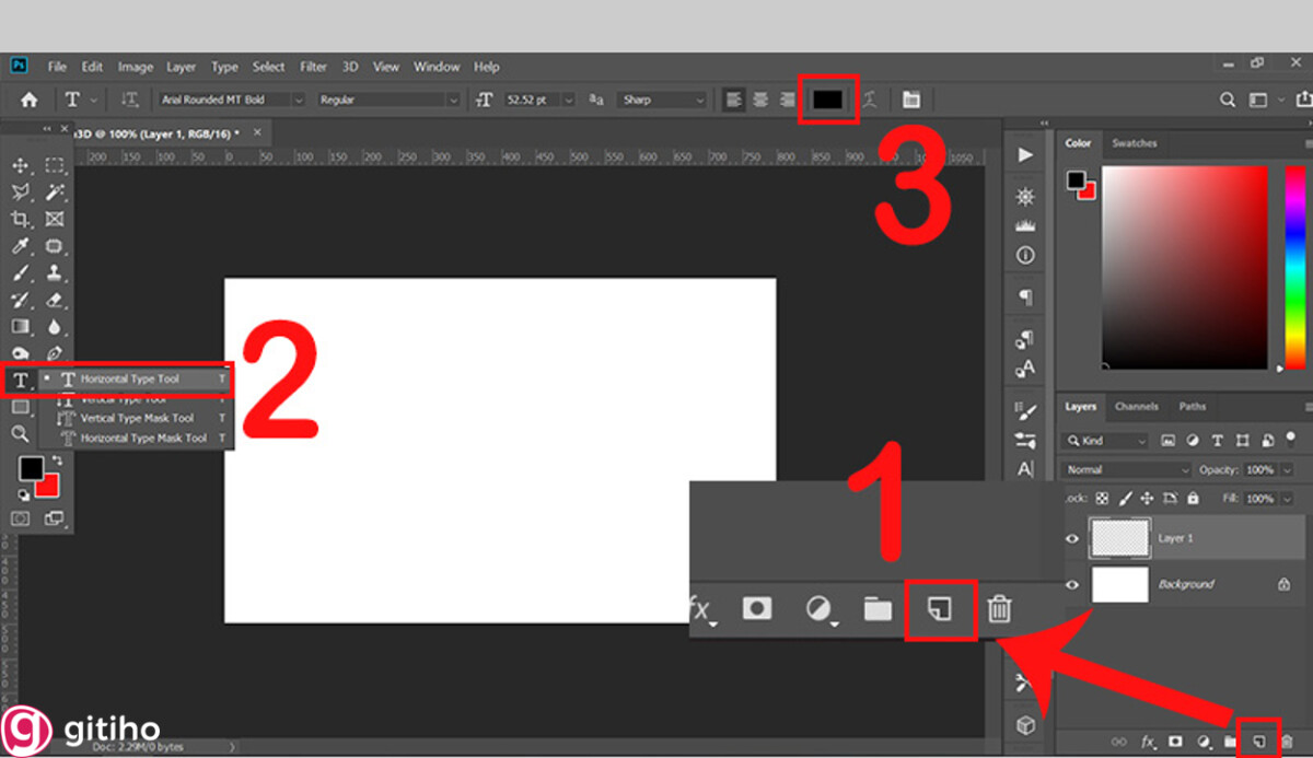 HƯỚNG DẪN CÁCH TẠO CHỮ 3D TRONG PHOTOSHOP ĐƠN GIẢN NHẤT