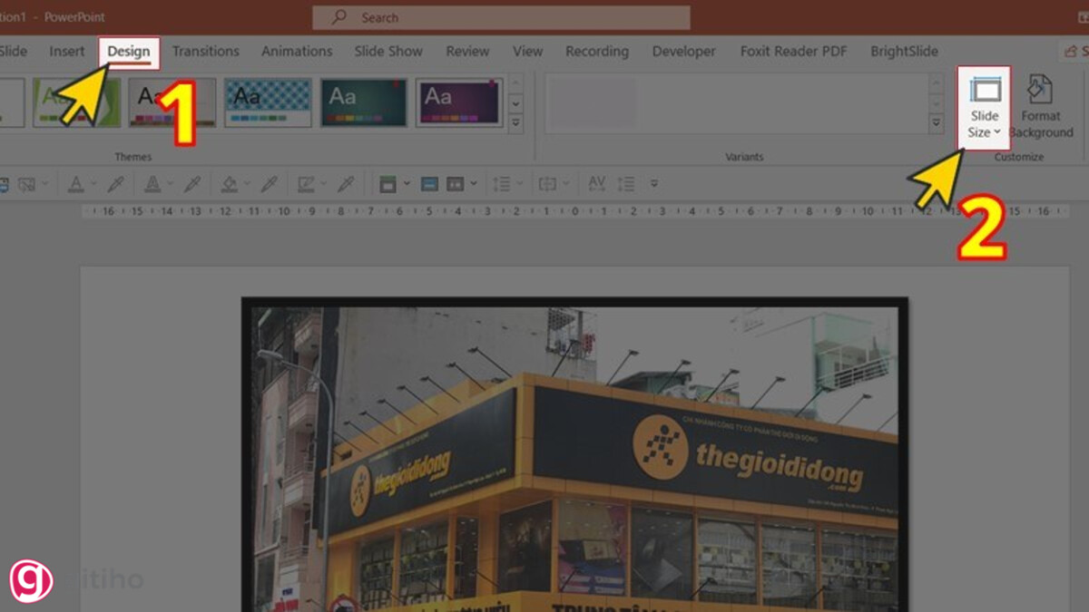 HƯỚNG DẪN ĐIỀU CHỈNH KÍCH THƯỚC TRÌNH CHIẾU CỦA POWERPOINT