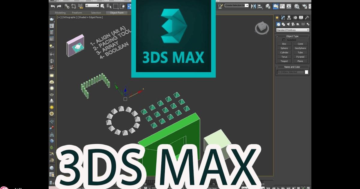 Hướng Dẫn Thao Tác Lệnh Array trong 3ds Max Cực Đơn Giản