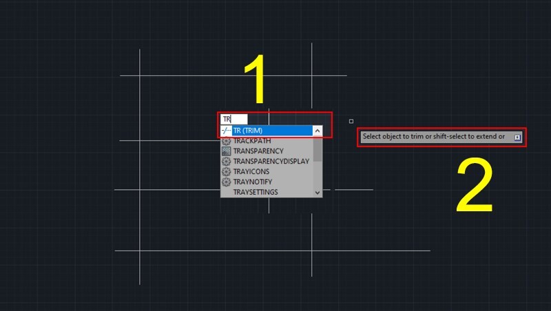 Cách dùng lệnh TRIM trong CAD để cắt đối tượng hiệu quả