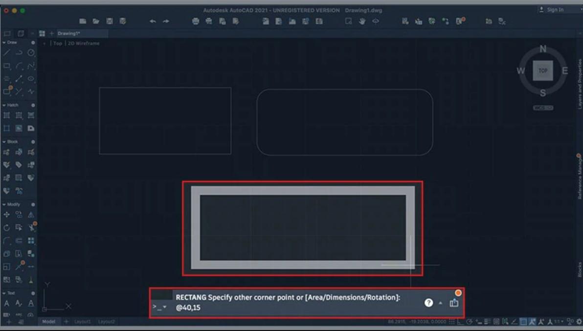 Lệnh vẽ hình chữ nhật trong CAD: hướng dẫn và ví dụ cụ thể
