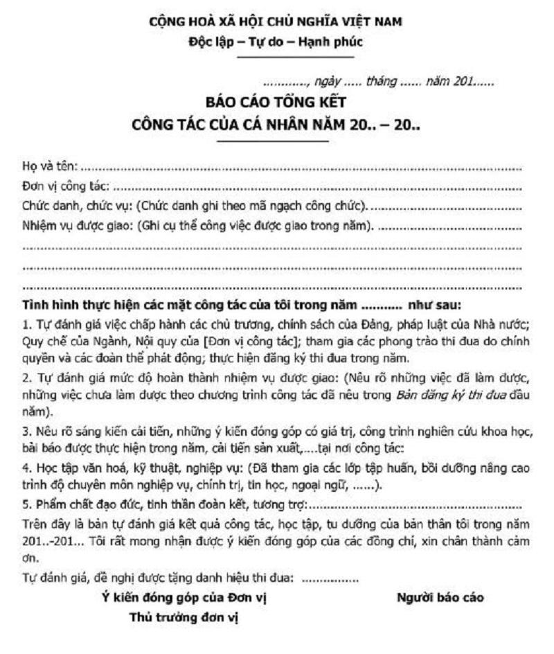 4 mẫu báo cáo công việc thường dùng cho nhân viên văn phòng