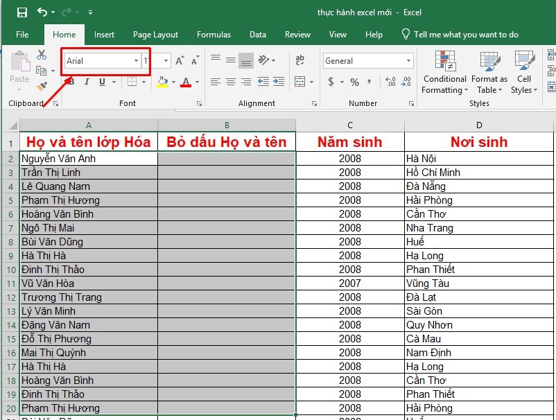 Hướng dẫn cách bỏ dấu trong Excel hàng loạt dễ hiểu, chi tiết bằng ...