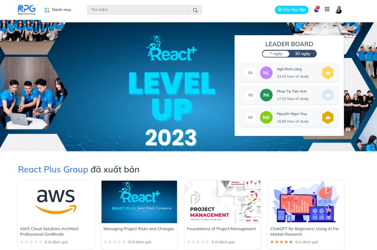 Gitiho for Leading Business đồng hành cùng ReactPlus ứng dụng LMS vào đào tạo doanh nghiệp