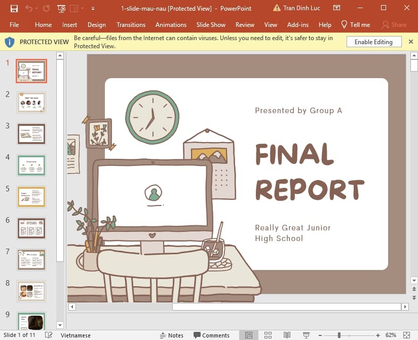 Tải 55 slide và hình nền Powerpoint màu nâu cực đẹp miễn phí