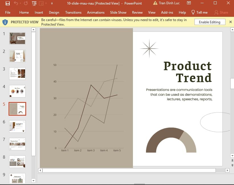 Tải 55 slide và hình nền Powerpoint màu nâu cực đẹp miễn phí