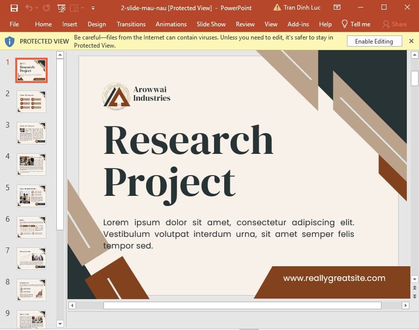 Tải 55 slide và hình nền Powerpoint màu nâu cực đẹp miễn phí