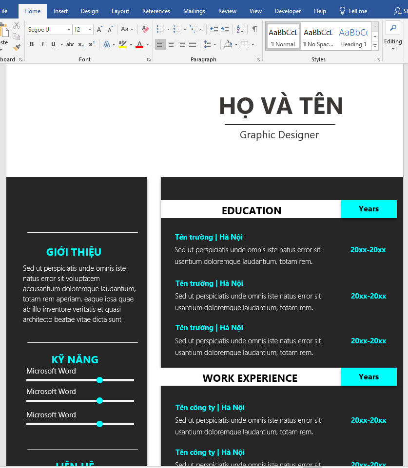 Tải 15 Mẫu Cv Xin Việc File Word đơn Giản Chuyên Nghiệp