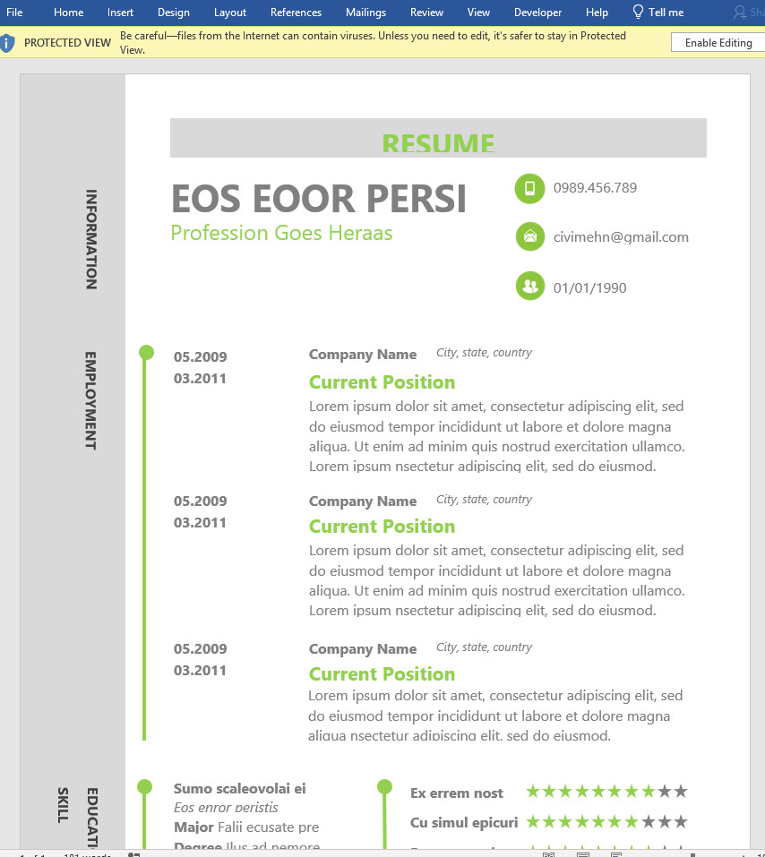 Tải 15+ mẫu CV xin việc file Word đơn giản, chuyên nghiệp