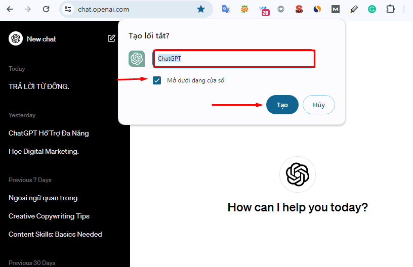 Hướng dẫn cài đặt ChatGPT trên máy tính đơn giản nhanh chóng