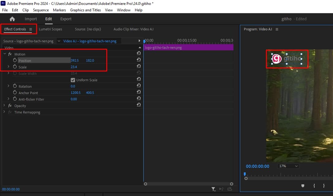 Cách chèn ảnh vào Adobe Premiere để tạo logo cho video
