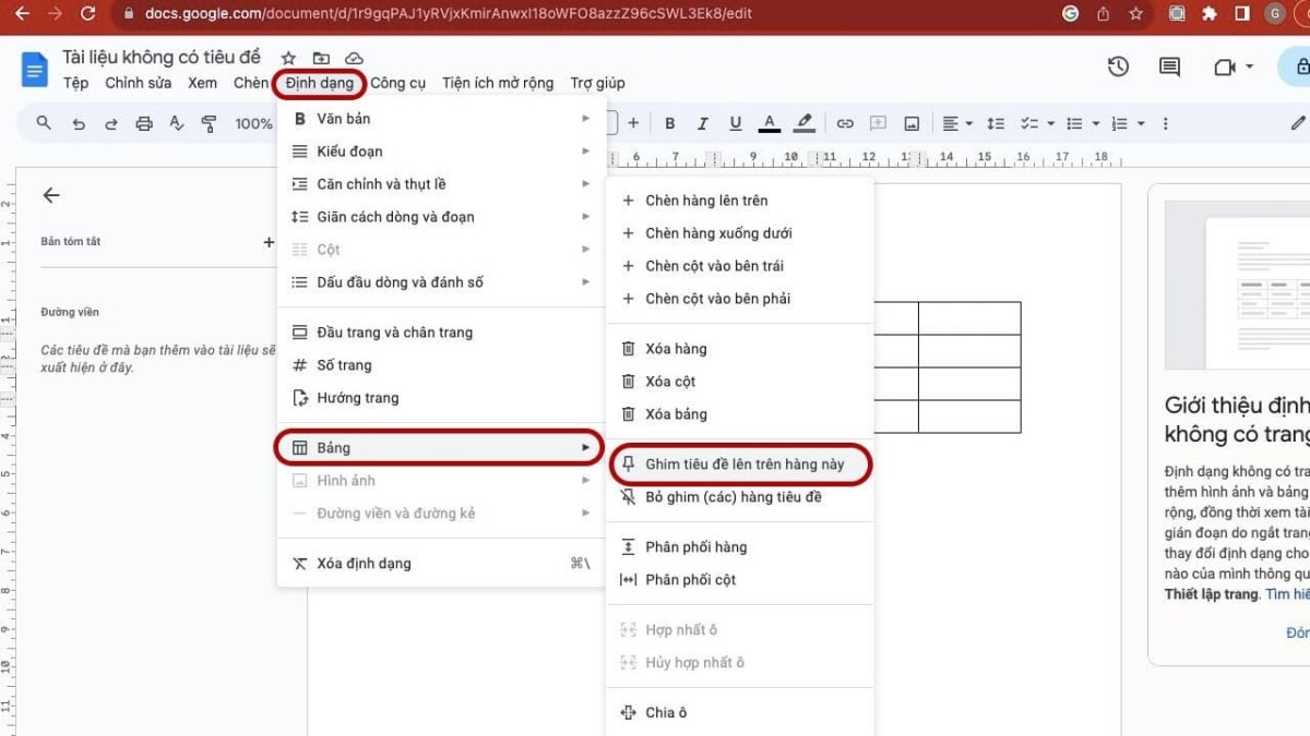 Hướng dẫn cách tạo bảng trên Google Docs chi tiết nhất