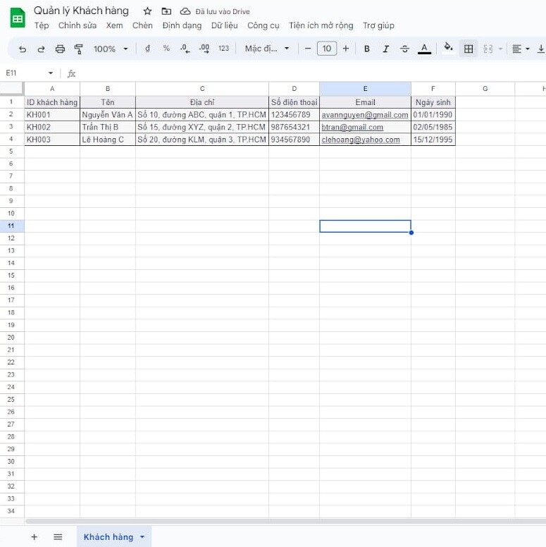 Hướng dẫn định dạng dữ liệu trước khi đưa vào Appsheet