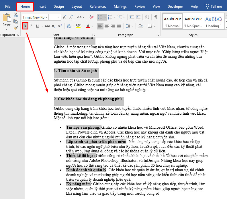 Hướng Dẫn Cách định Dạng Font Chữ Cơ Bản Trong Microsoft Word 
